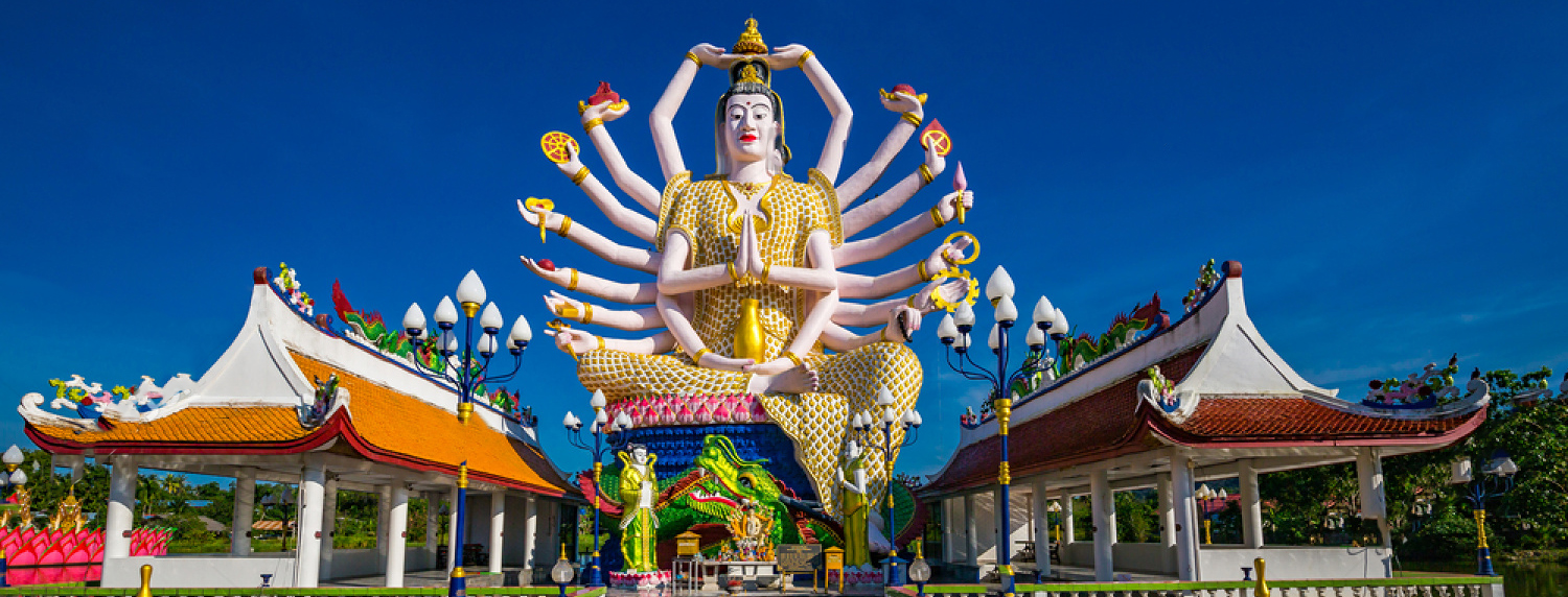 Wat Plai Laem In Koh Samui - Samui Map Info
